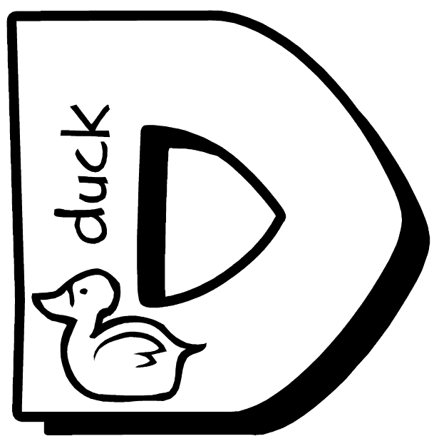 Letter D Coloring Page
